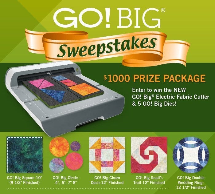 GO! Big Sweepstakes - AccuQuilt