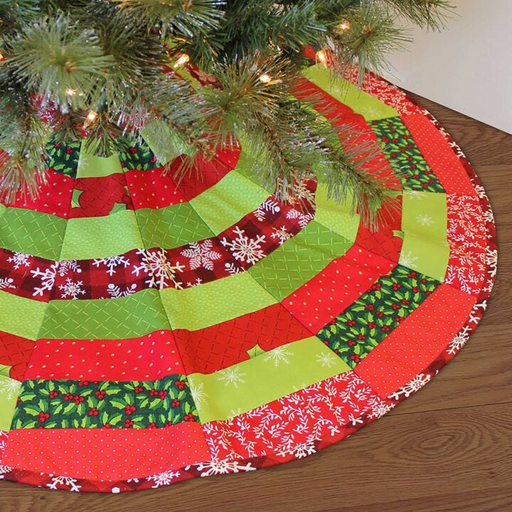 Tree Skirt Quilt As You Go Kit AccuQuilt
