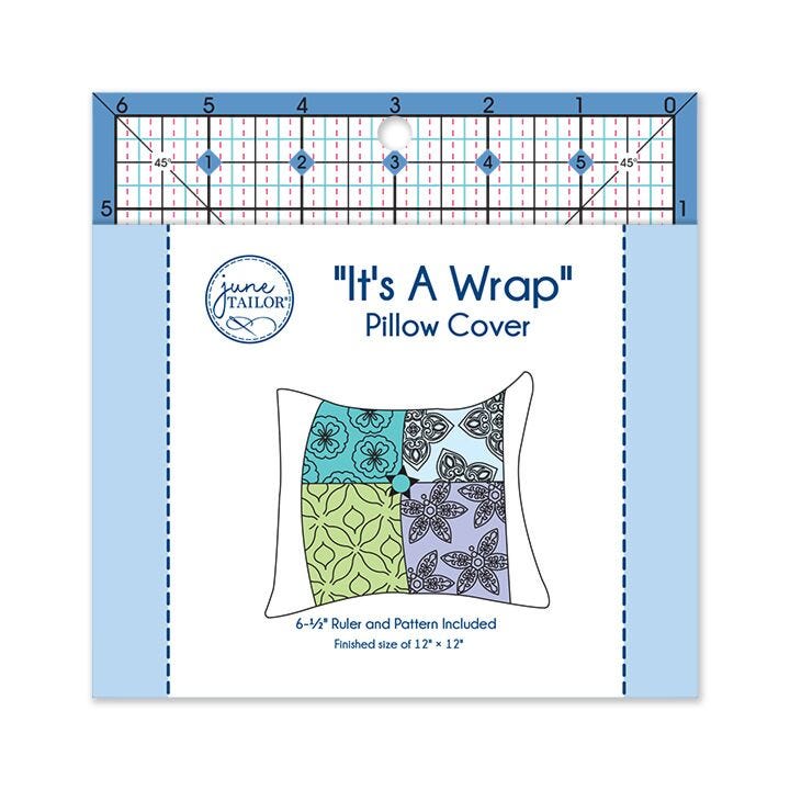 6-1/2" Square Ruler with 'It's A Wrap' Pillow Cover Pattern - AccuQuilt