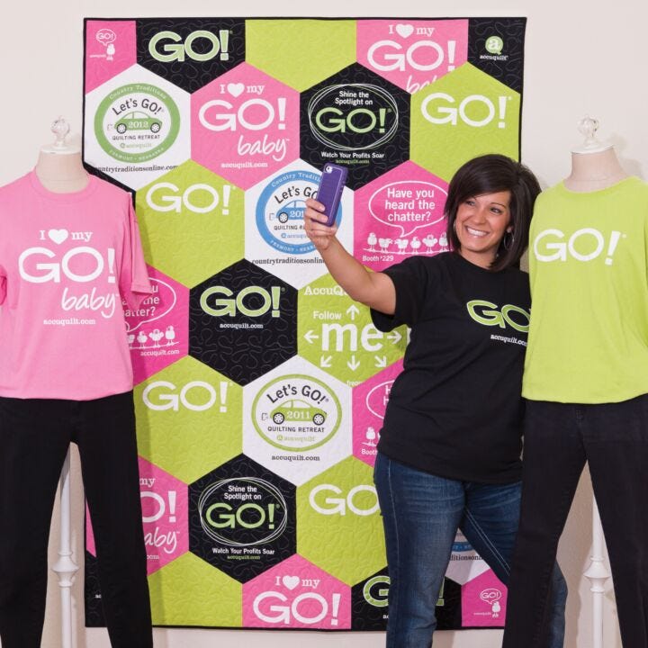 Bullseye Hexie T-shirt Quilt Pattern for Studio - AccuQuilt