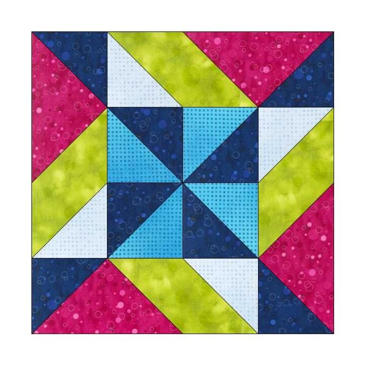 GO! Magic Triangles 12" Block Pattern - AccuQuilt