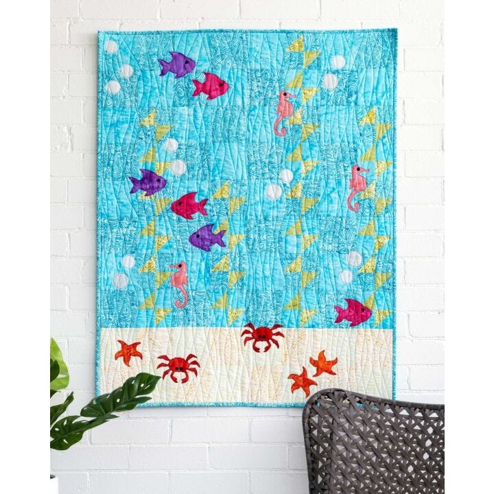 GO! Underwater Sea Adventure Throw Quilt Pattern - AccuQuilt
