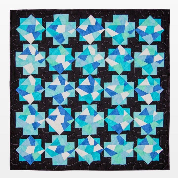 teal and black patterns