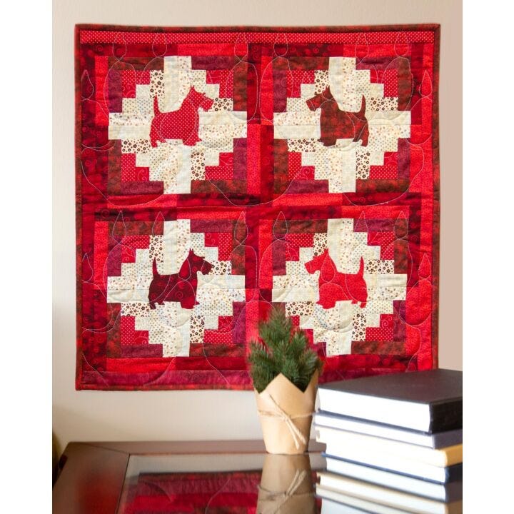 GO! Scottie Dog Log Cabin Wall Hanging – AccuQuilt
