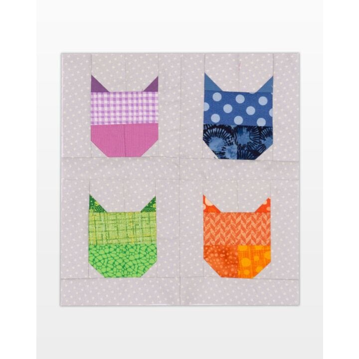 GO! Crazy Cat Quilt Block Pattern - AccuQuilt