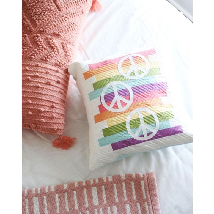 GO! Rainbow Peace Pillow Pattern - AccuQuilt