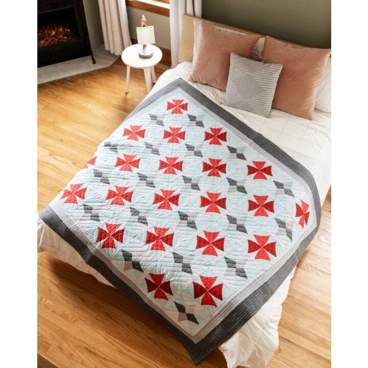 GO! Winter Windows Throw Quilt Pattern - AccuQuilt