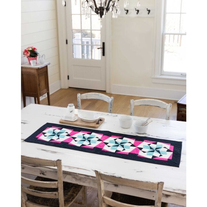GO! Tumbling Tulips Table Runner Pattern - AccuQuilt