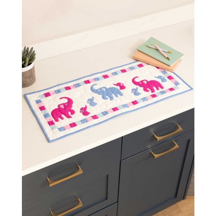 GO! A Parade of Elephants Table Runner Pattern - AccuQuilt