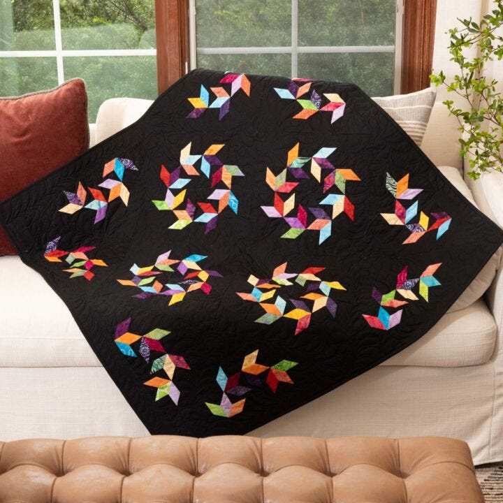 GO! Scrappy Swallows Throw Quilt Pattern – AccuQuilt