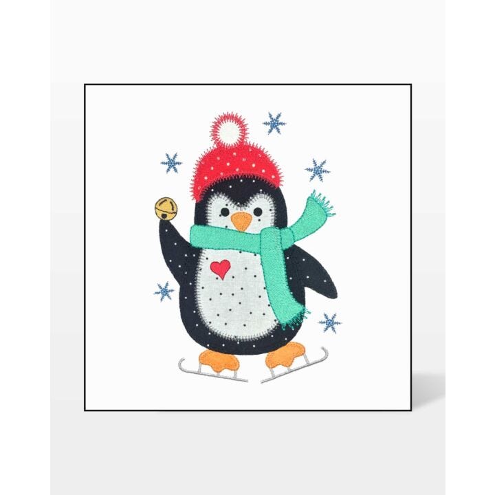 GO! Let's Skate Penguin Embroidery by V-Stitch Designs - AccuQuilt