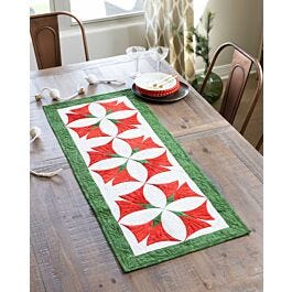 GO! Modern Poinsettia Table Runner Pattern - AccuQuilt