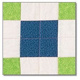 Block 2: GO! Uneven Nine-Patch Block Pattern by Eleanor Burns - AccuQuilt