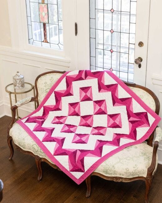 GO! Fractal Fusion Throw Quilt Pattern - AccuQuilt