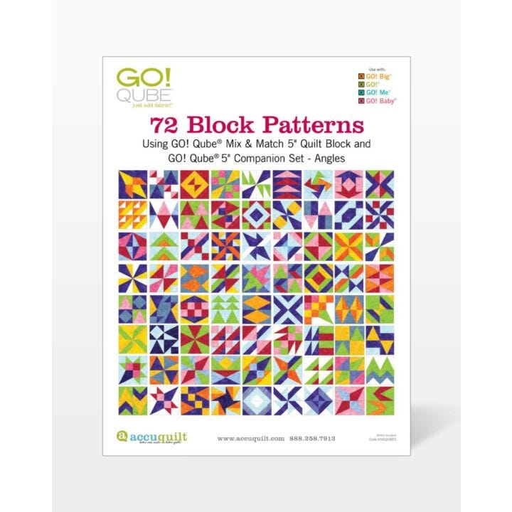 GO! Qube 5" Companion Set Angles-72 Block Patterns Booklet - AccuQuilt