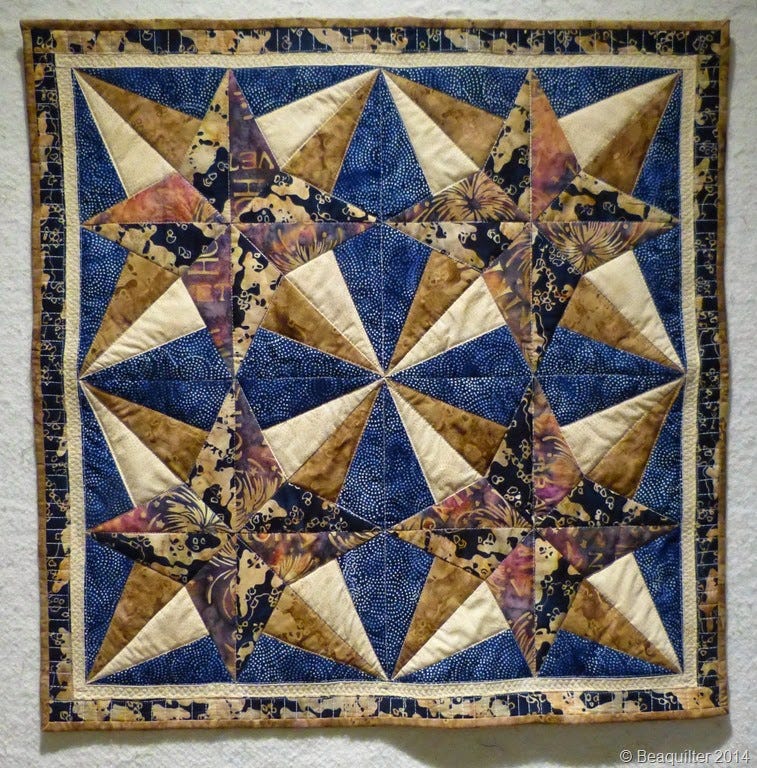 Blazing star wall quilt