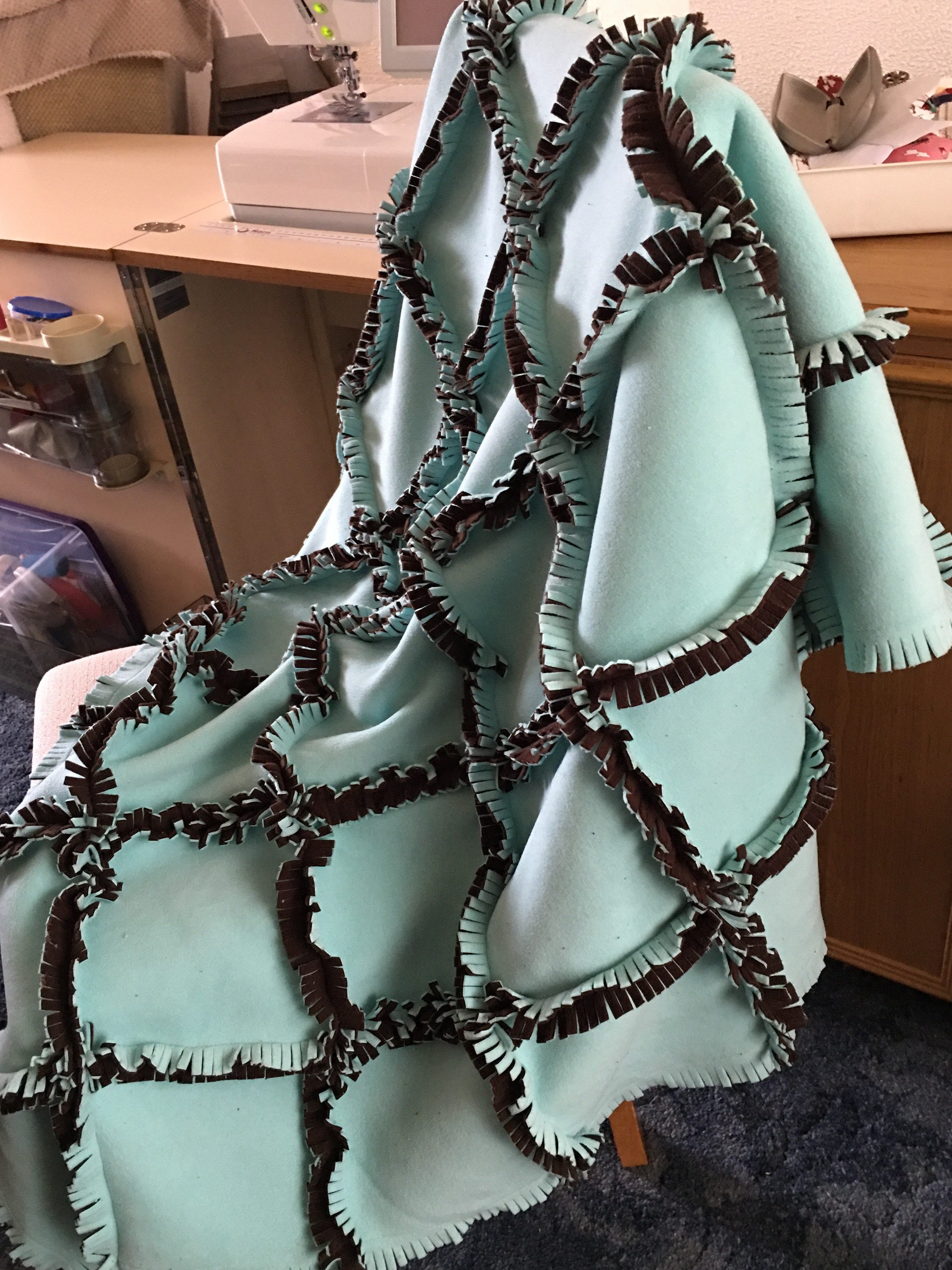 Rag Square Fleece Lap Throw