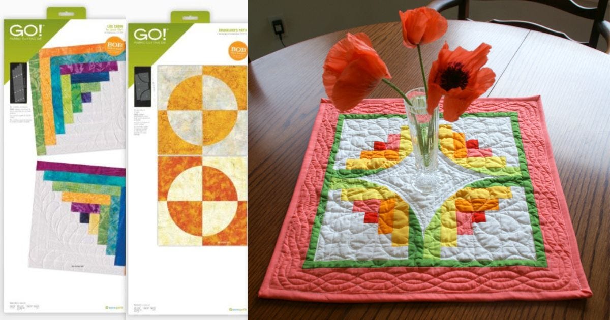 Summer Quilting Project: Curvy Log Cabin Table Topper