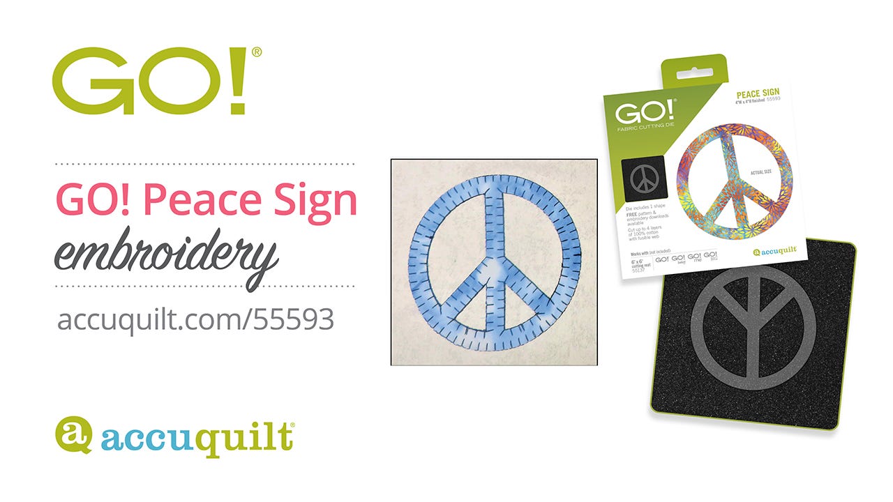 Embroider Peace Signs for Your Next Quilt with This Free Download