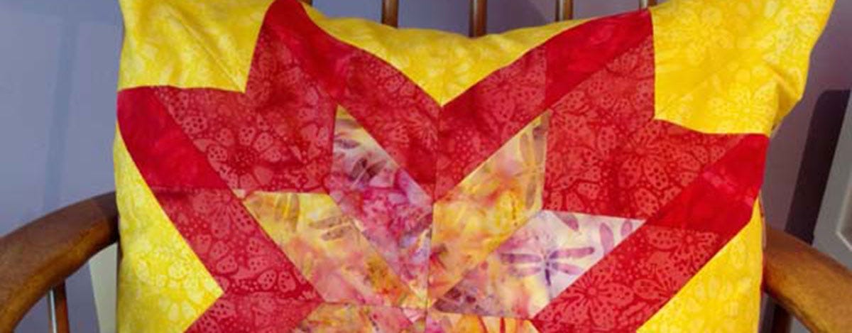 Make This Groovy Batik Pillow Using the New 10" Qube