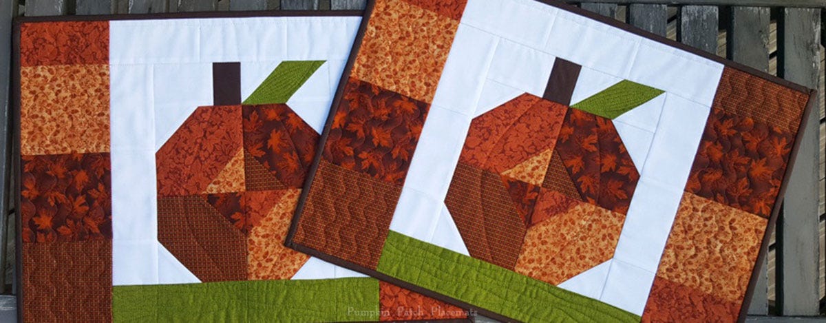 Pumpkin Patch Placemats – A Quilting Tutorial