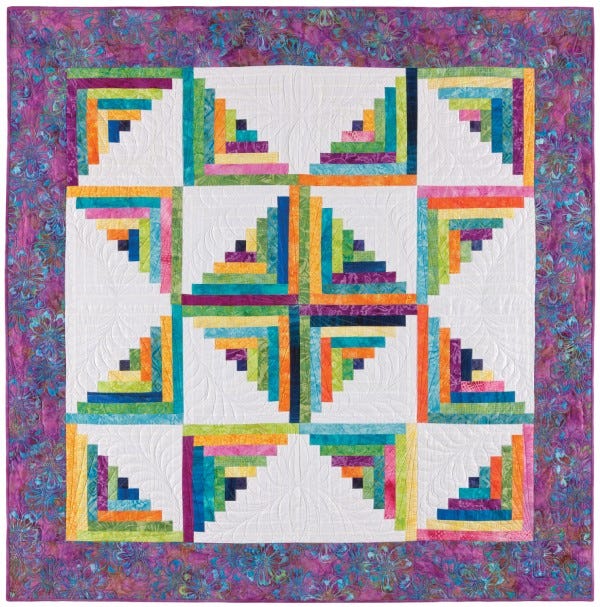 2023 AQS & AccuQuilt-Along Series: Scrappy Star Log Cabin, Part 3