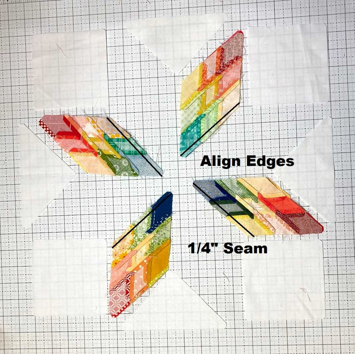 Prairie Star Quilt Block: Starlite Rainbow Quilt