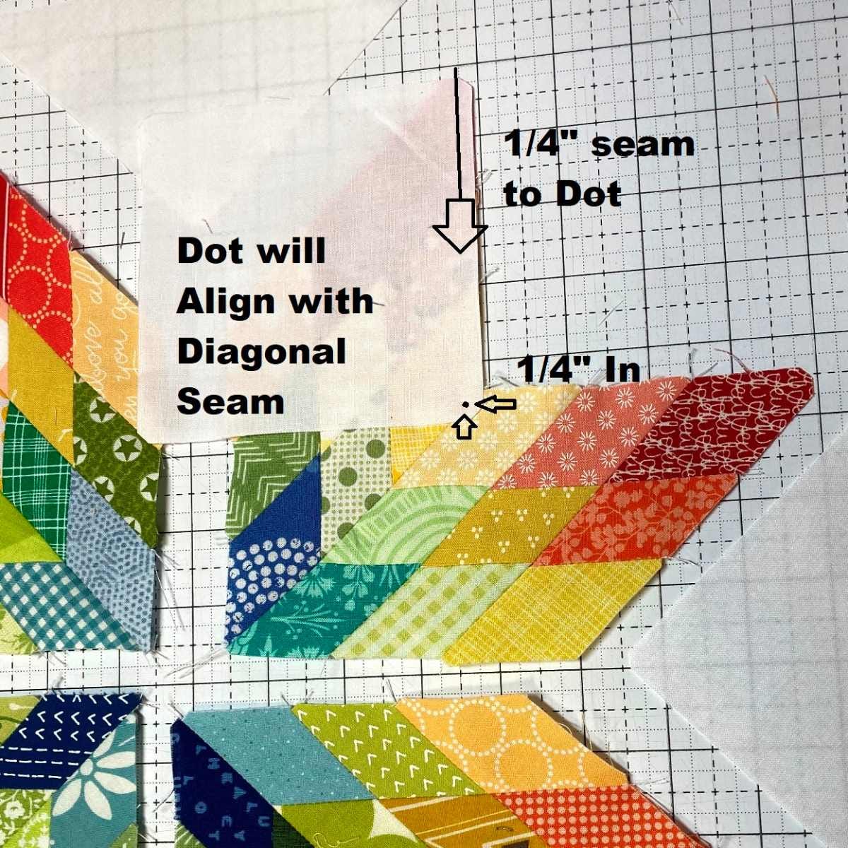 Prairie Star Quilt Block: Starlite Rainbow Quilt