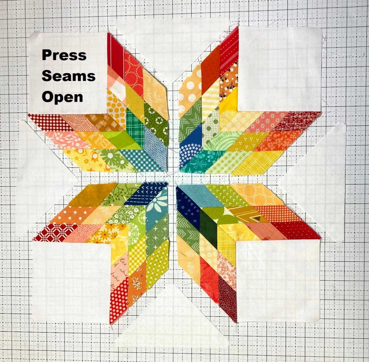 Prairie Star Quilt Block: Starlite Rainbow Quilt