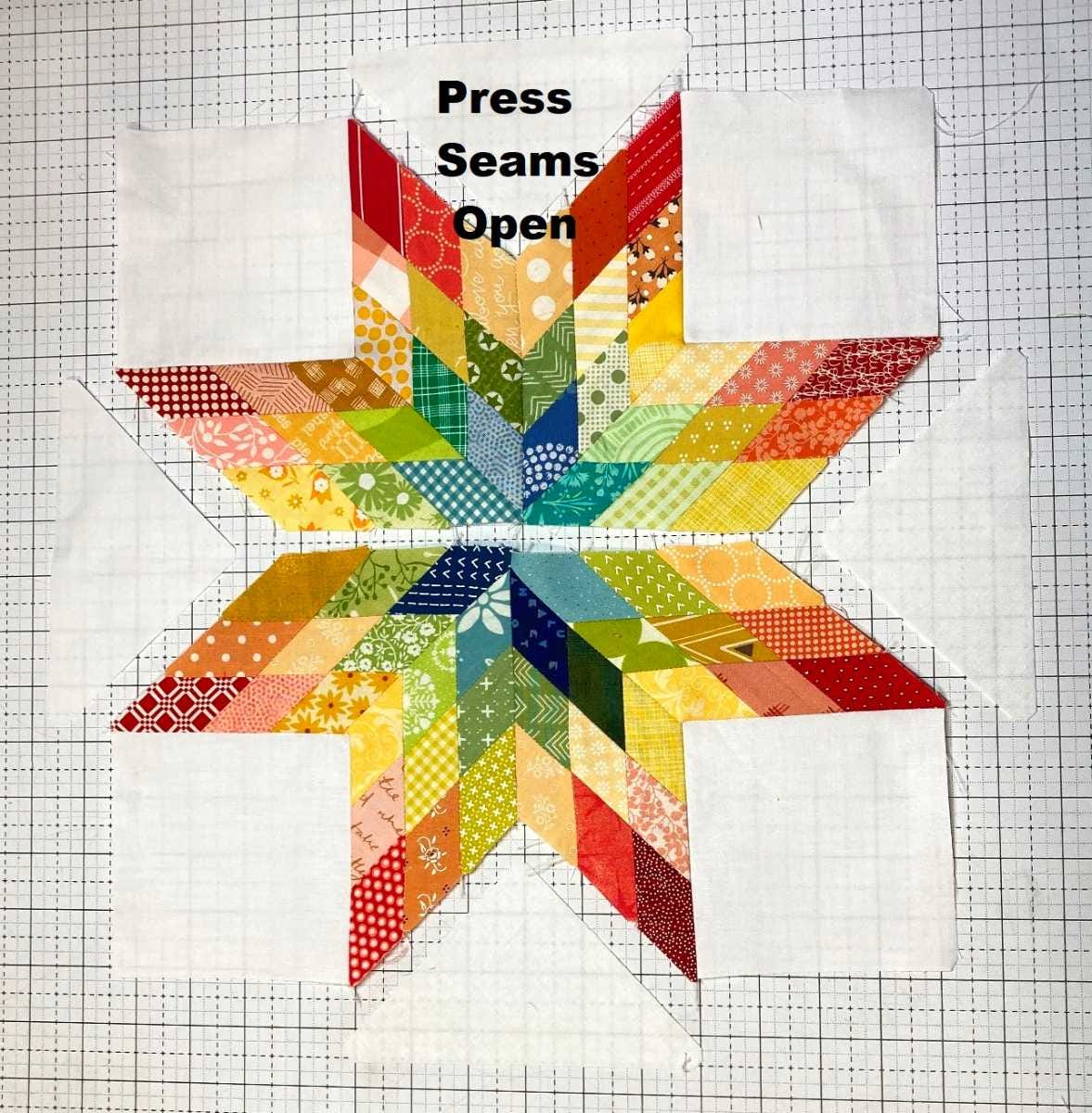 Prairie Star Quilt Block: Starlite Rainbow Quilt