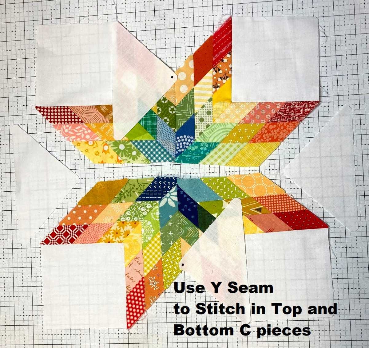 Prairie Star Quilt Block: Starlite Rainbow Quilt