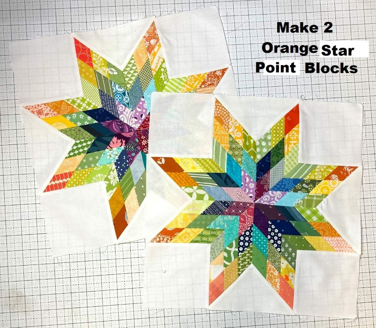 Prairie Star Quilt Block: Starlite Rainbow Quilt