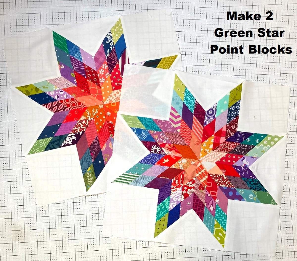 Prairie Star Quilt Block: Starlite Rainbow Quilt