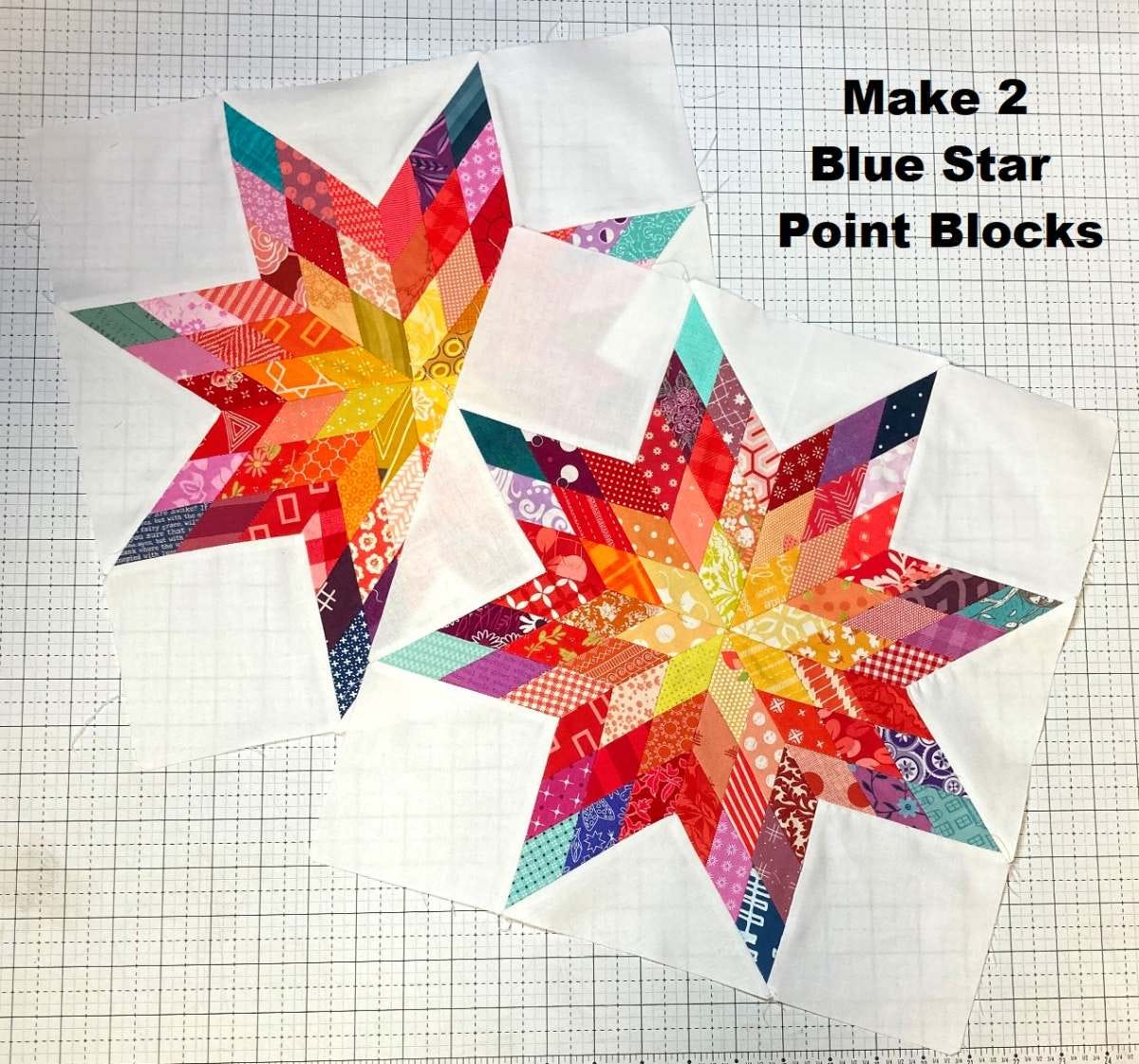 Prairie Star Quilt Block: Starlite Rainbow Quilt