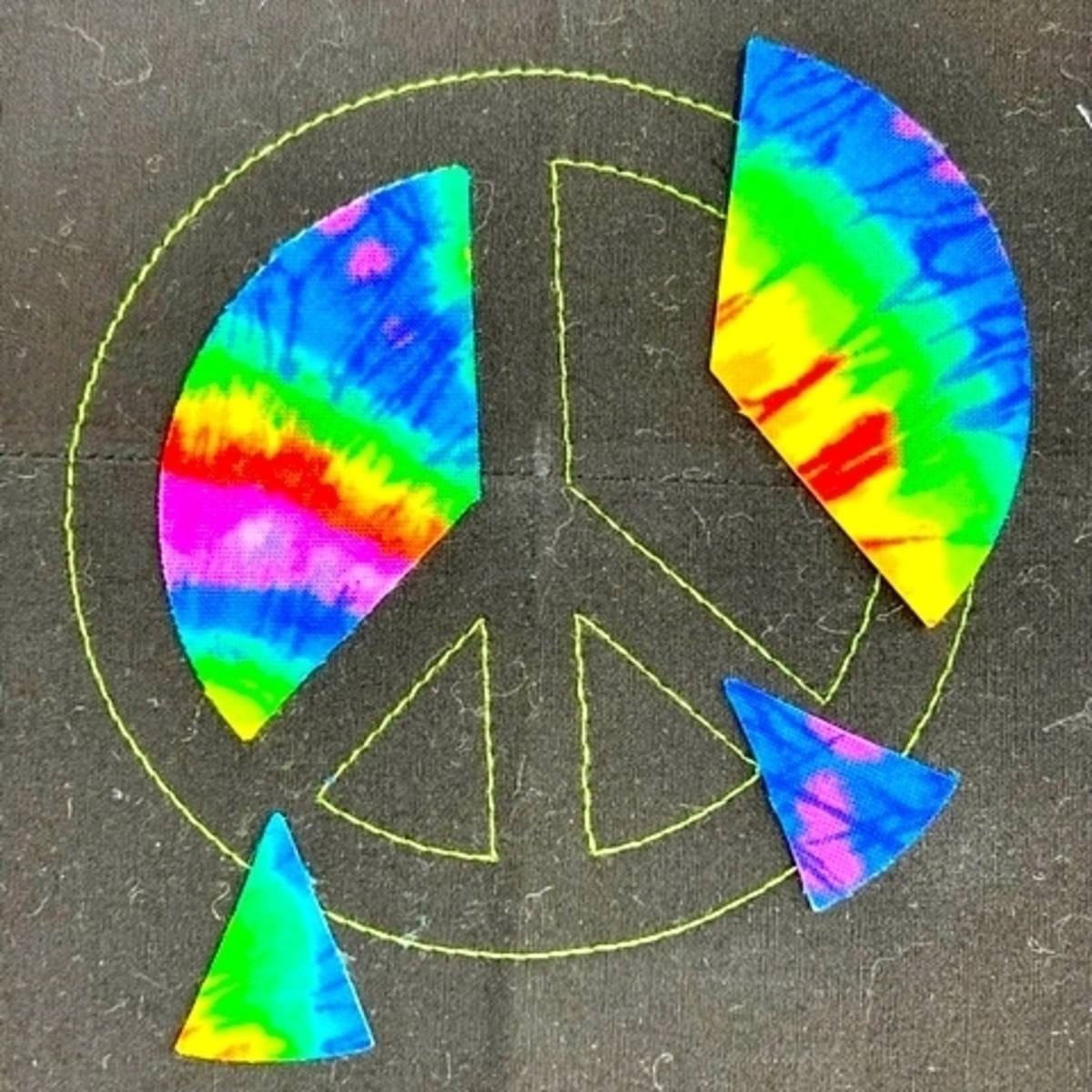GO! Peace Sign Hippie Quilt