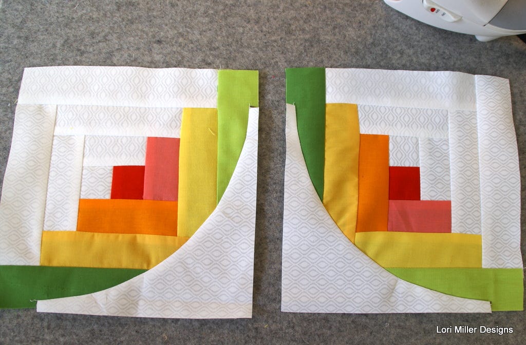 Summer Quilting Project: Curvy Log Cabin Table Topper