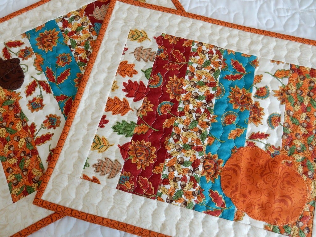 Fast and Fun Fall Applique Placemats