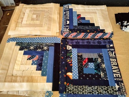 How To Create a Scrappy & Patriotic Log Cabin Star Quilt