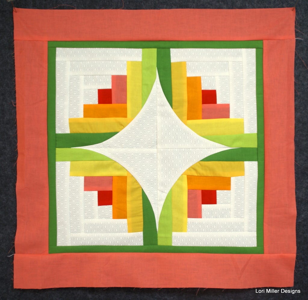 Summer Quilting Project: Curvy Log Cabin Table Topper