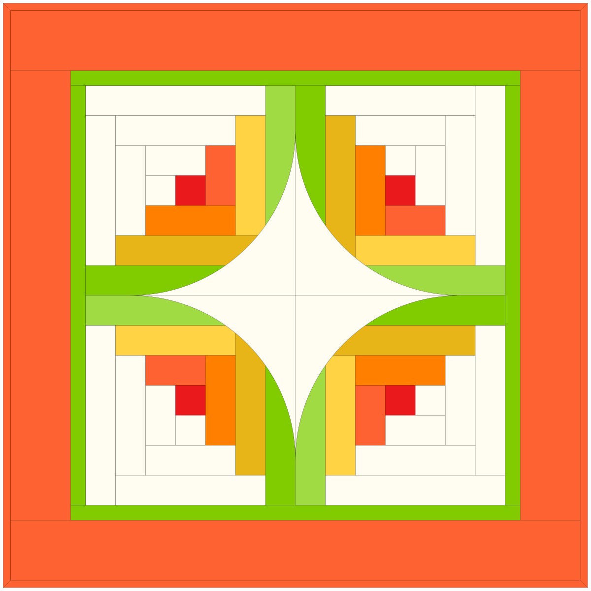 Summer Quilting Project: Curvy Log Cabin Table Topper