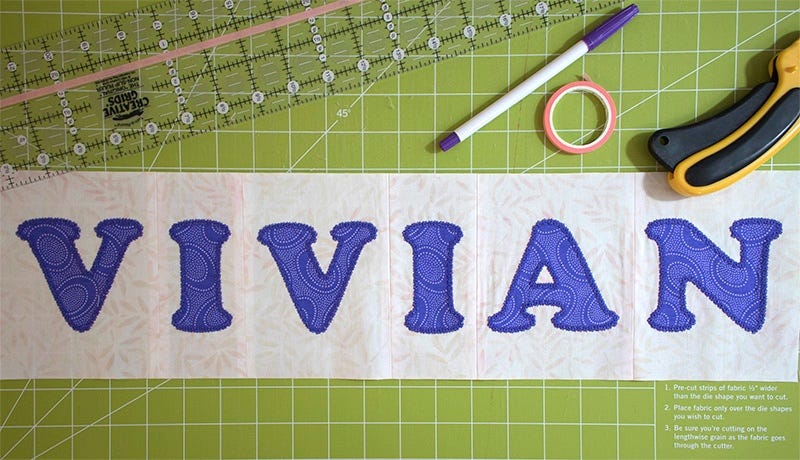 Make a Naptime Name Quilt with the Carefree Alphabet Die