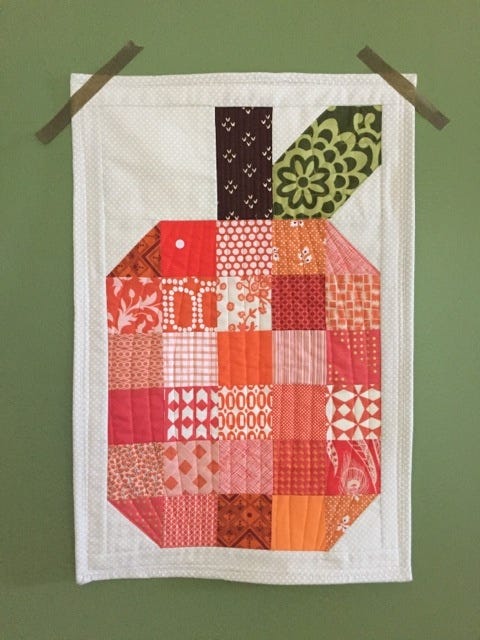 Patchwork Pumpkin Mini Quilt