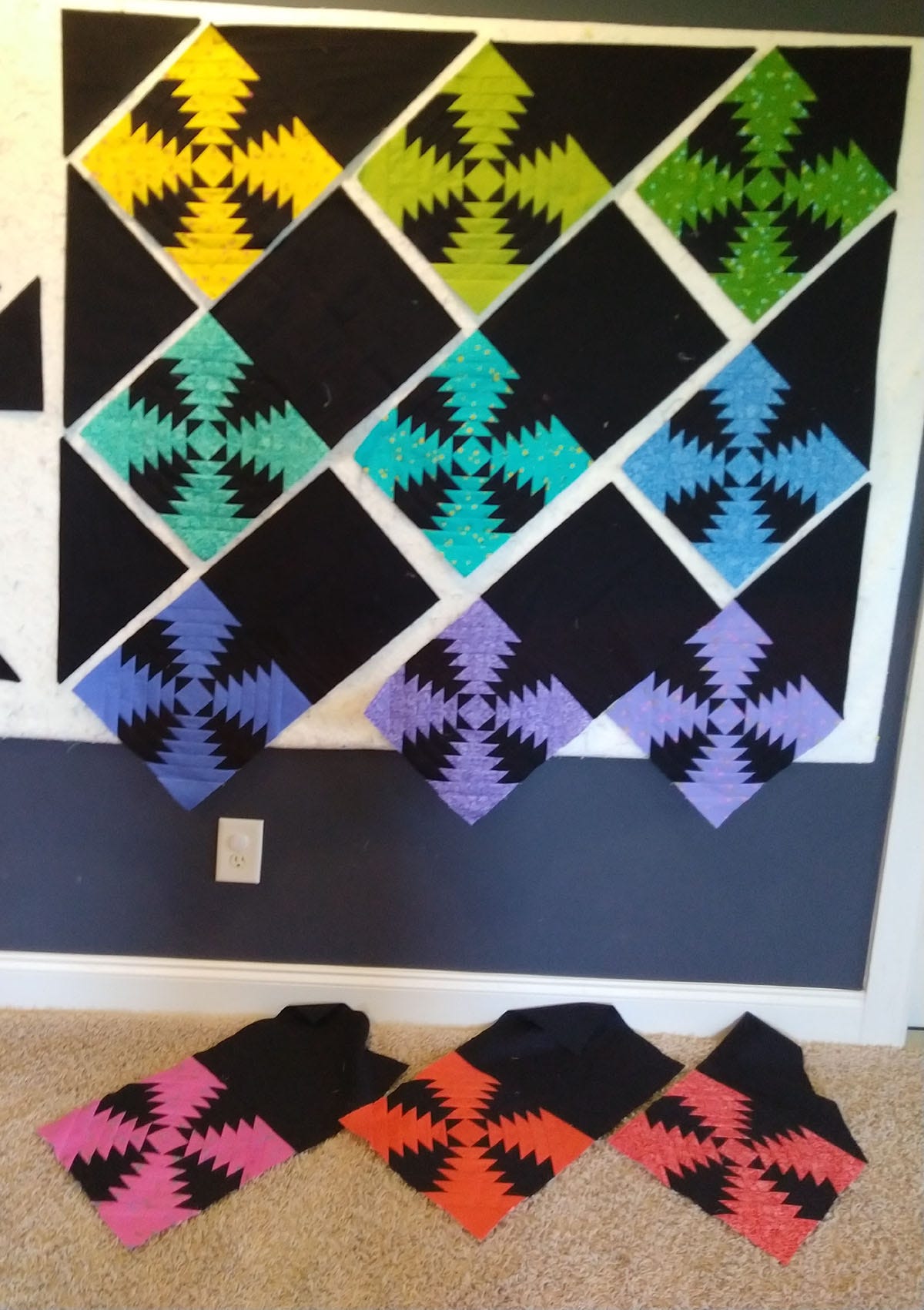 Modern Yet Traditional On-Point Pineapple Quilt