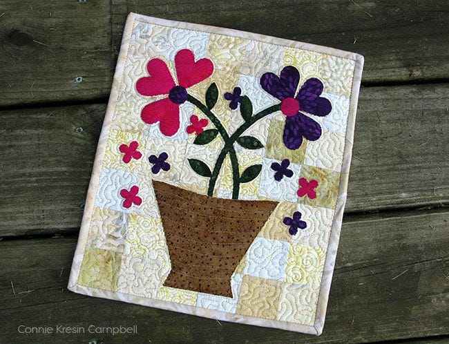 Serendipity Flower Basket Mini Quilt