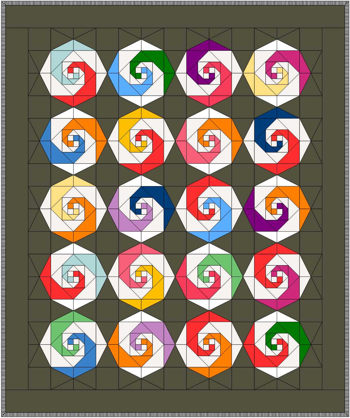 Free Marble Snail's Trail Swirls Quilt Pattern